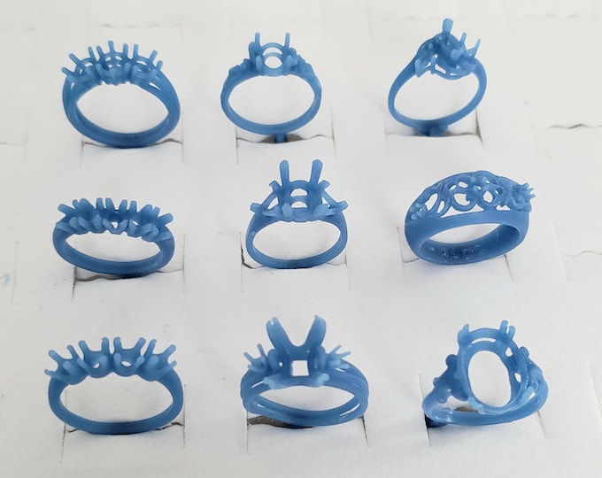 9 Pronged Rings, Wax Patterns for Lost Wax Casting 25-055 - Etsy