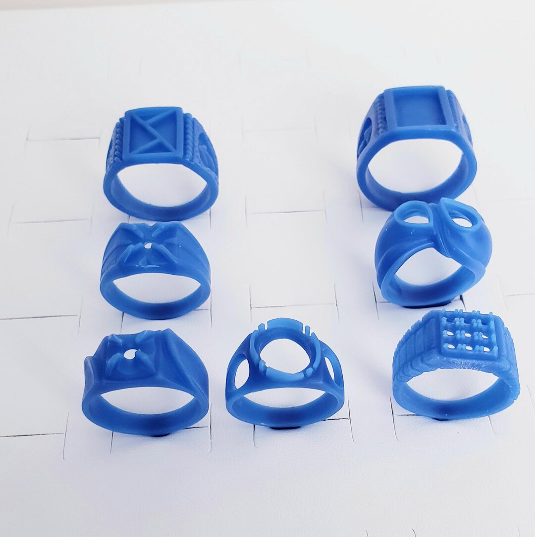 7 Assorted Rings. Wax Patterns for Lost Wax Casting 25-115 - Etsy