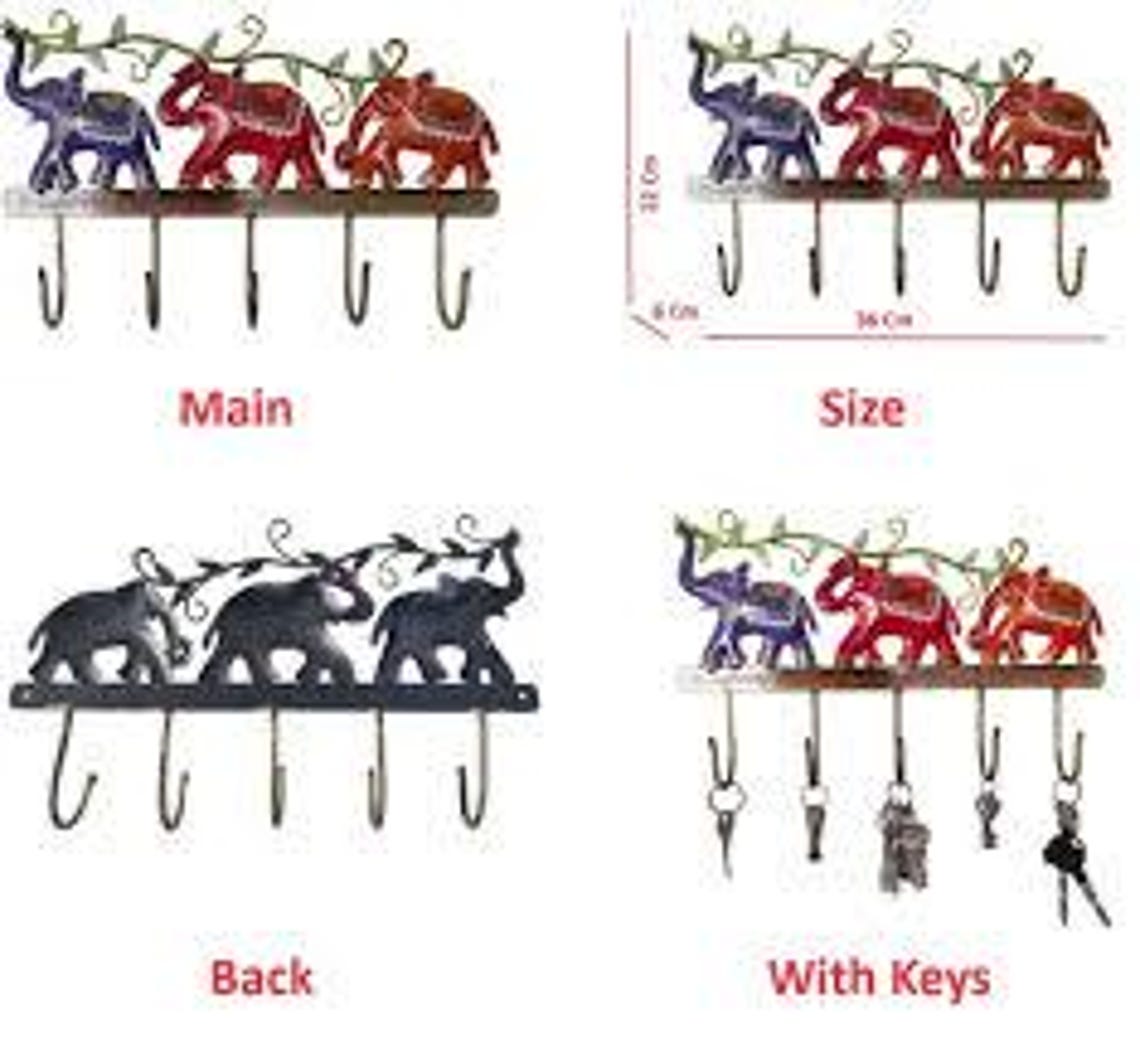 Home Decor Elephant Key Racks - Etsy