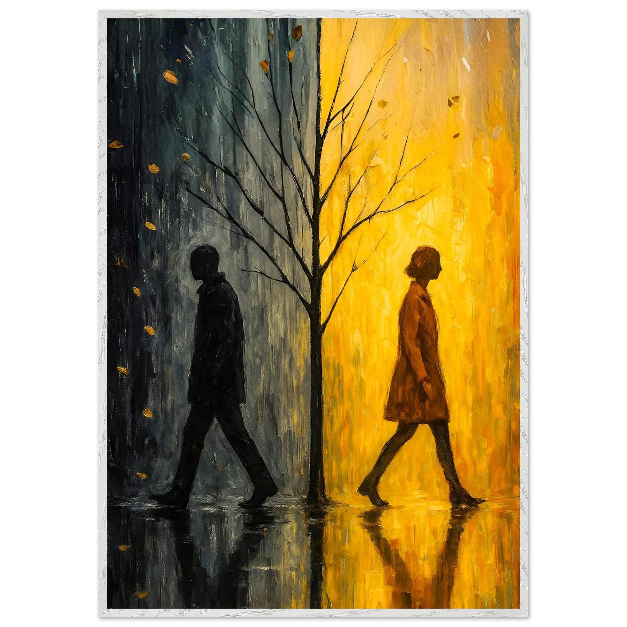 Emotional Separation Art: Abstract Tree Painting, Stretched Canvas or ...