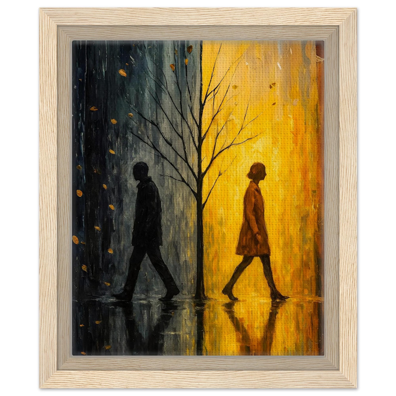 Emotional Separation Art: Abstract Tree Painting, Stretched Canvas or ...