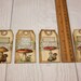 Set of 4 Small Mushroom Nature Fungi Tags Handmade Distressed Junk ...