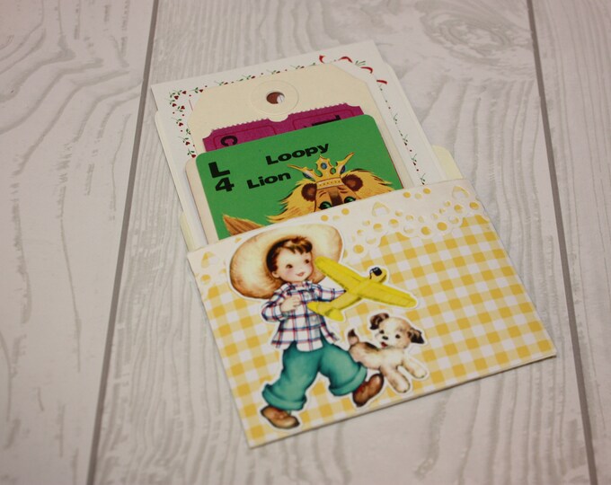 Loaded Cute Kitschy Theme Library Pocket Ephemera Junk Journal Supply ...