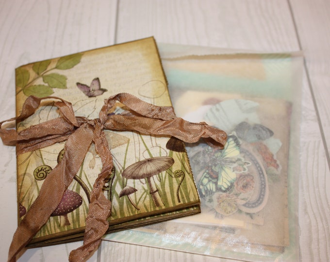 Altered DIY Paper Bag Journal Kit Junk Journal Nature Floral Botanical ...