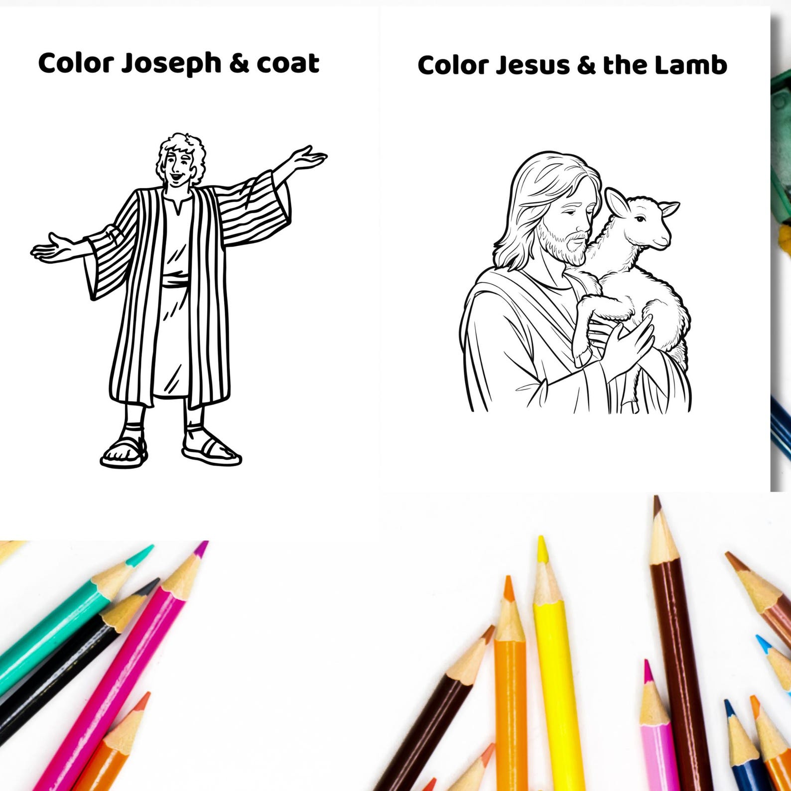 Bible Character Coloring Pages: Sunday School Activity (PDF Download - Etsy