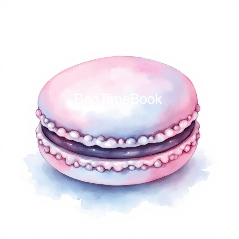 28 Boho Macaroons Clipart, Pastel French Macaron, French Food, Gold ...