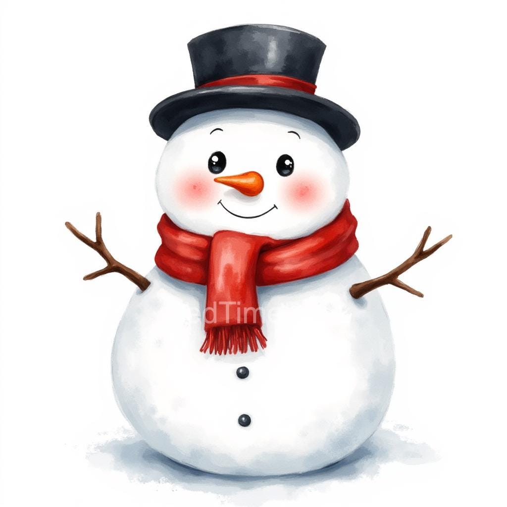 20 Snowman Clipart | Winter Holiday Bundle, Christmas Art, High Quality ...