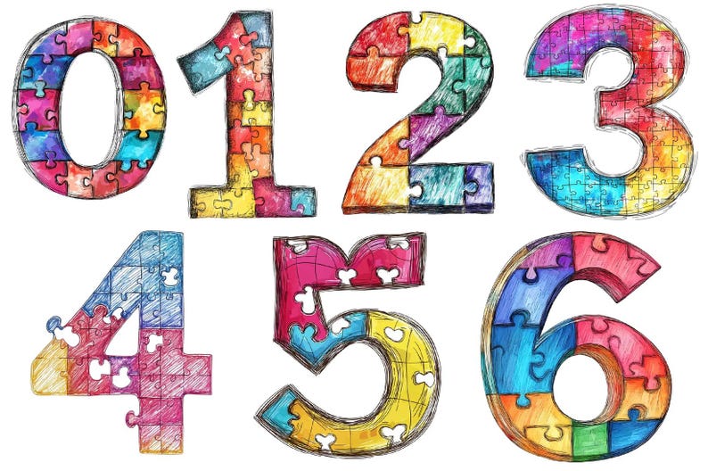 Autism Puzzle Alphabet Clipart | Colorful Jigsaw Letters (digital ...