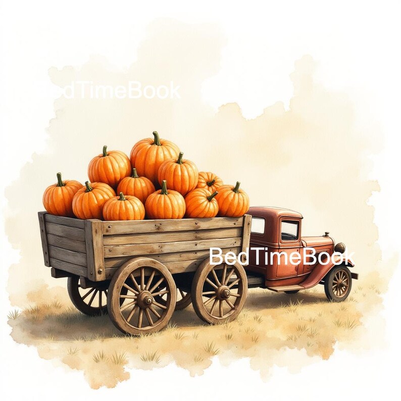20 Harvest Trucks Clipart - 20 High Quality Pngs, Digital Paper Craft ...