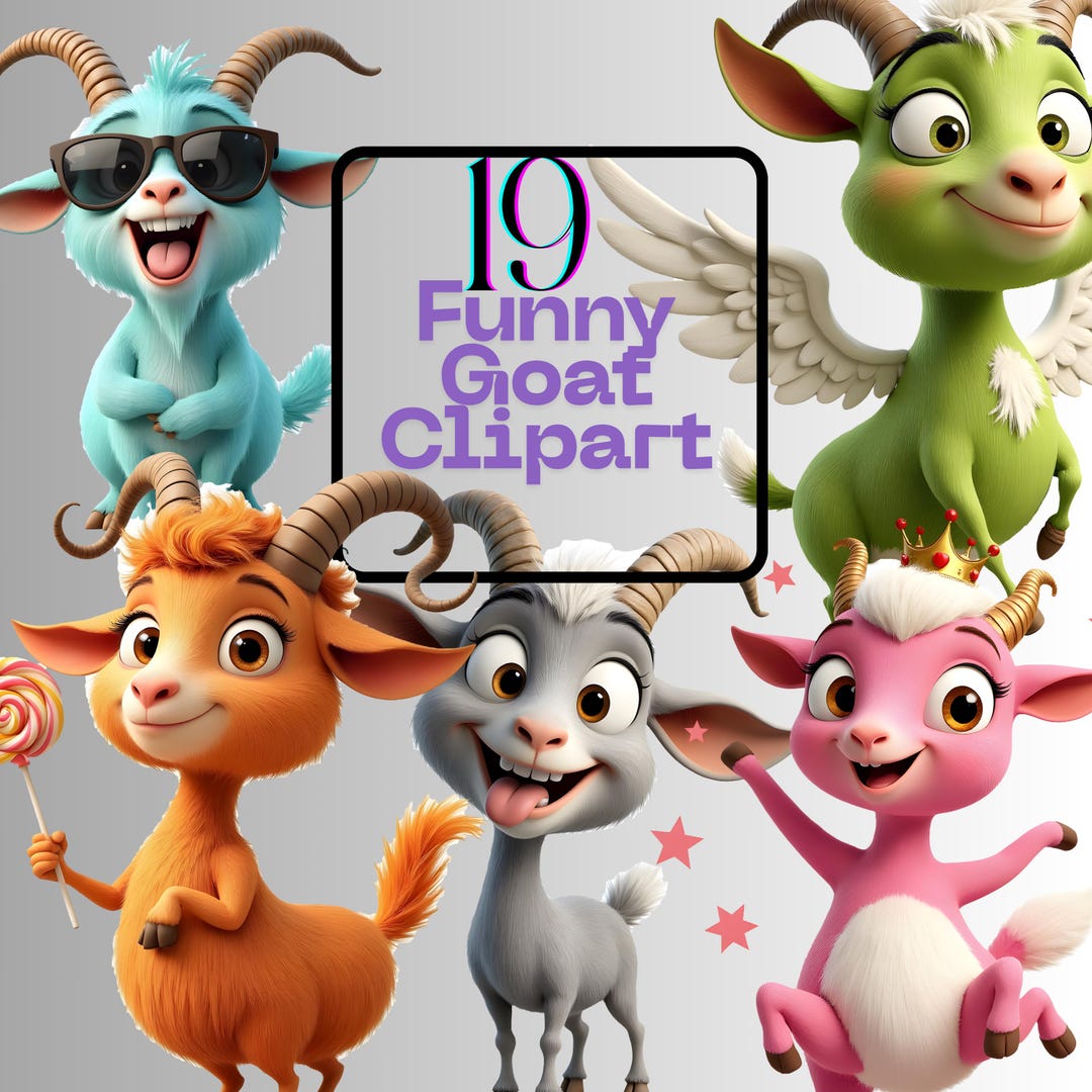 Goat Clipart Farm Goat PNG Cute Goat Clipart Animal Clipart Mountain ...