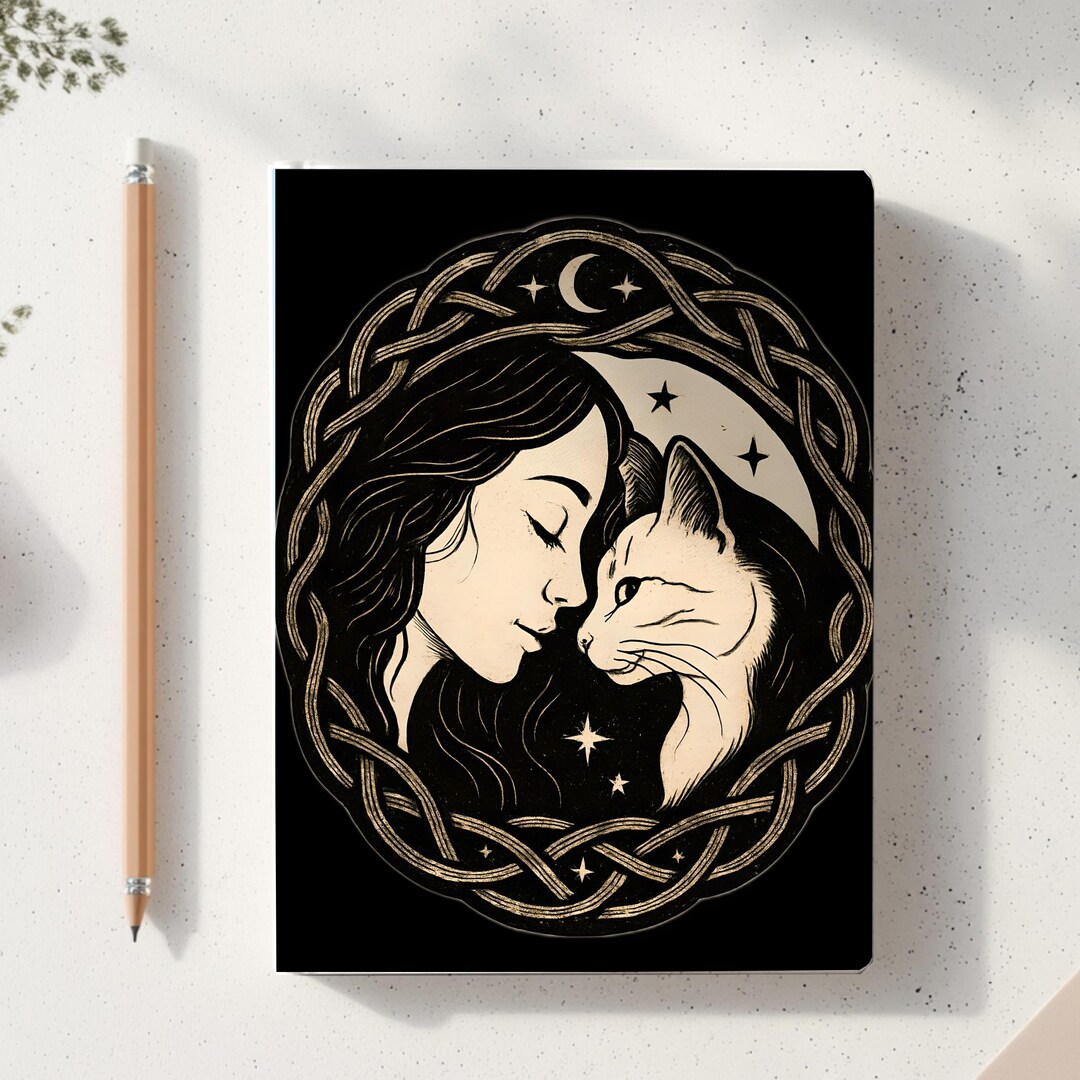 Witch and Black Cat Notebook: Spell Book, Shadow Work Journal - Etsy