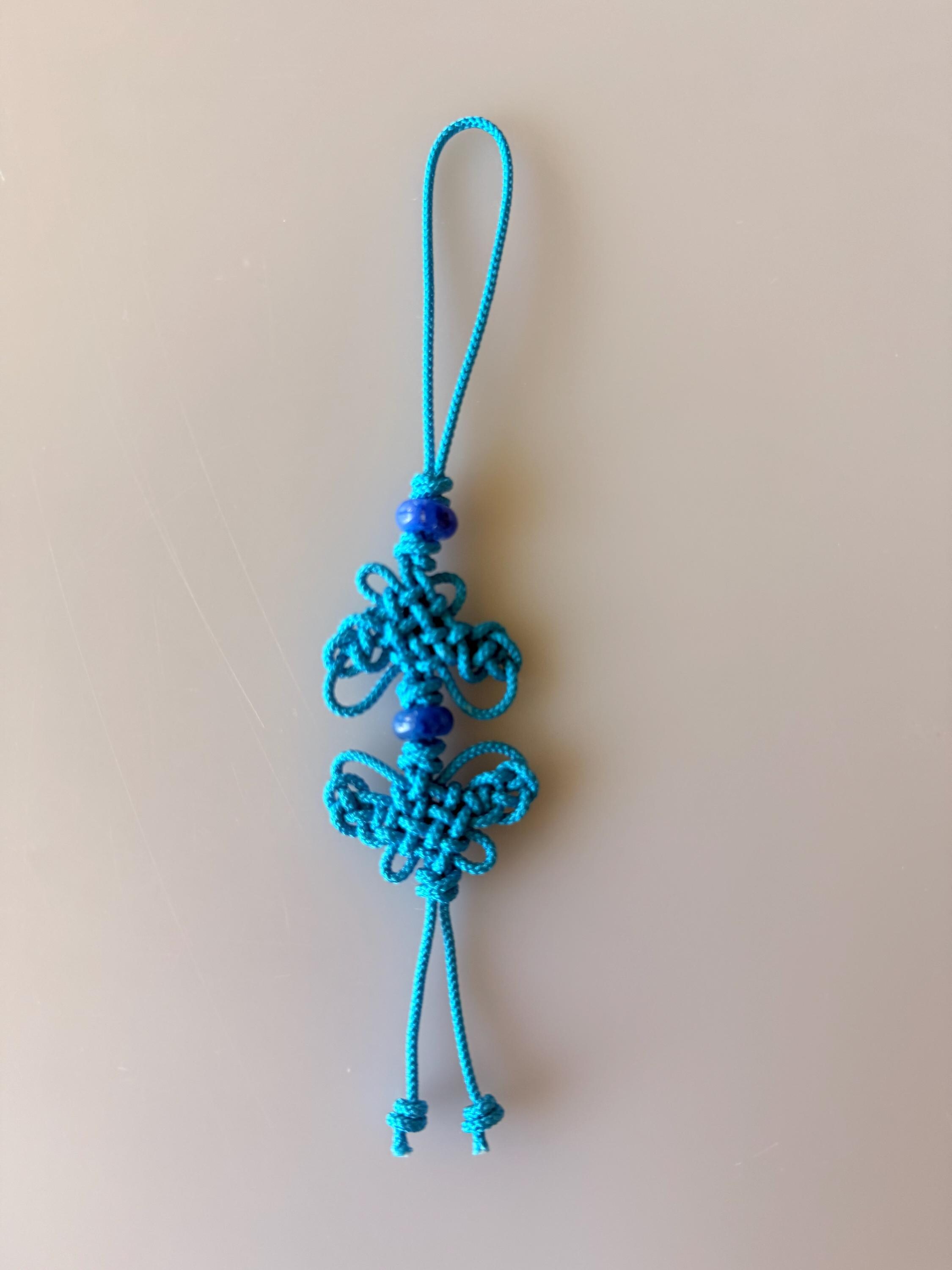 Keychain "butterfly" Design Knots Handmade With Quality Korean Threads ...