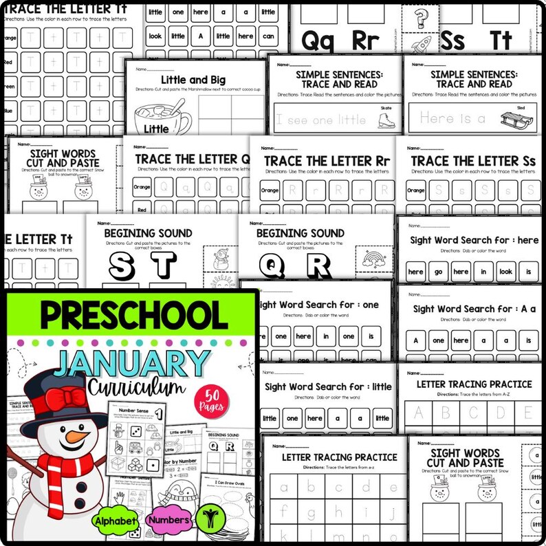 January Preschool Curriculum & Kindergarten Lesson Plans | Toddler ...