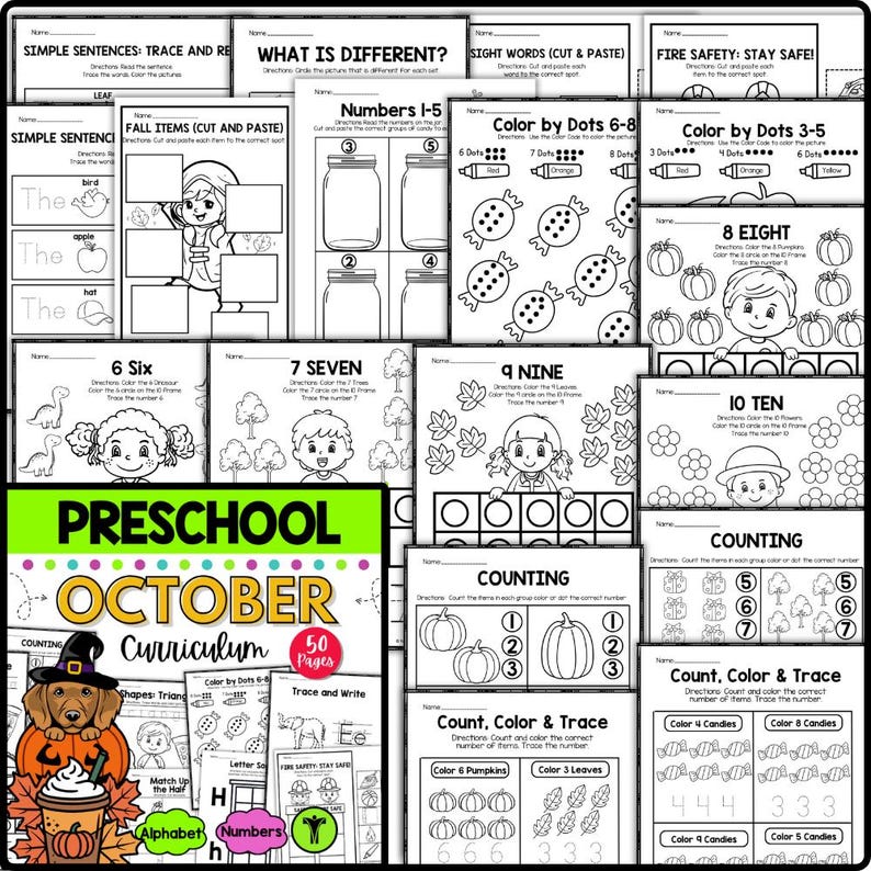 October Preschool Curriculum & Kindergarten Lesson Plans | Toddler ...