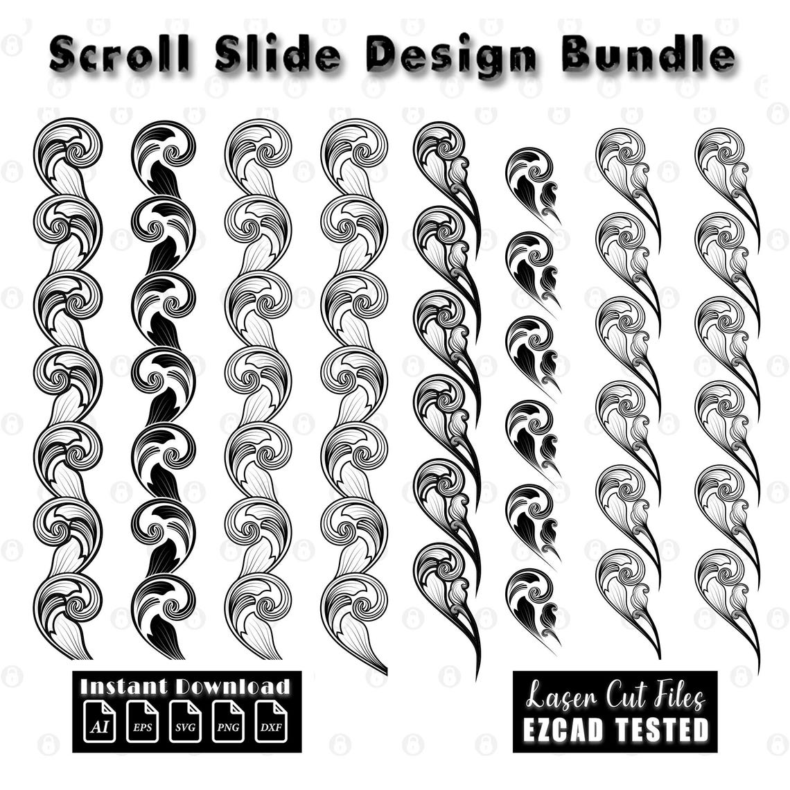 Scroll Bundle | Custom Scroll Slide Laser Engraving Design, Scroll ...