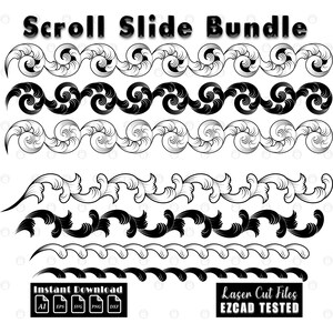 Scrollwork Design File, Laser Cut Vector Bundle (digital Download) - Etsy