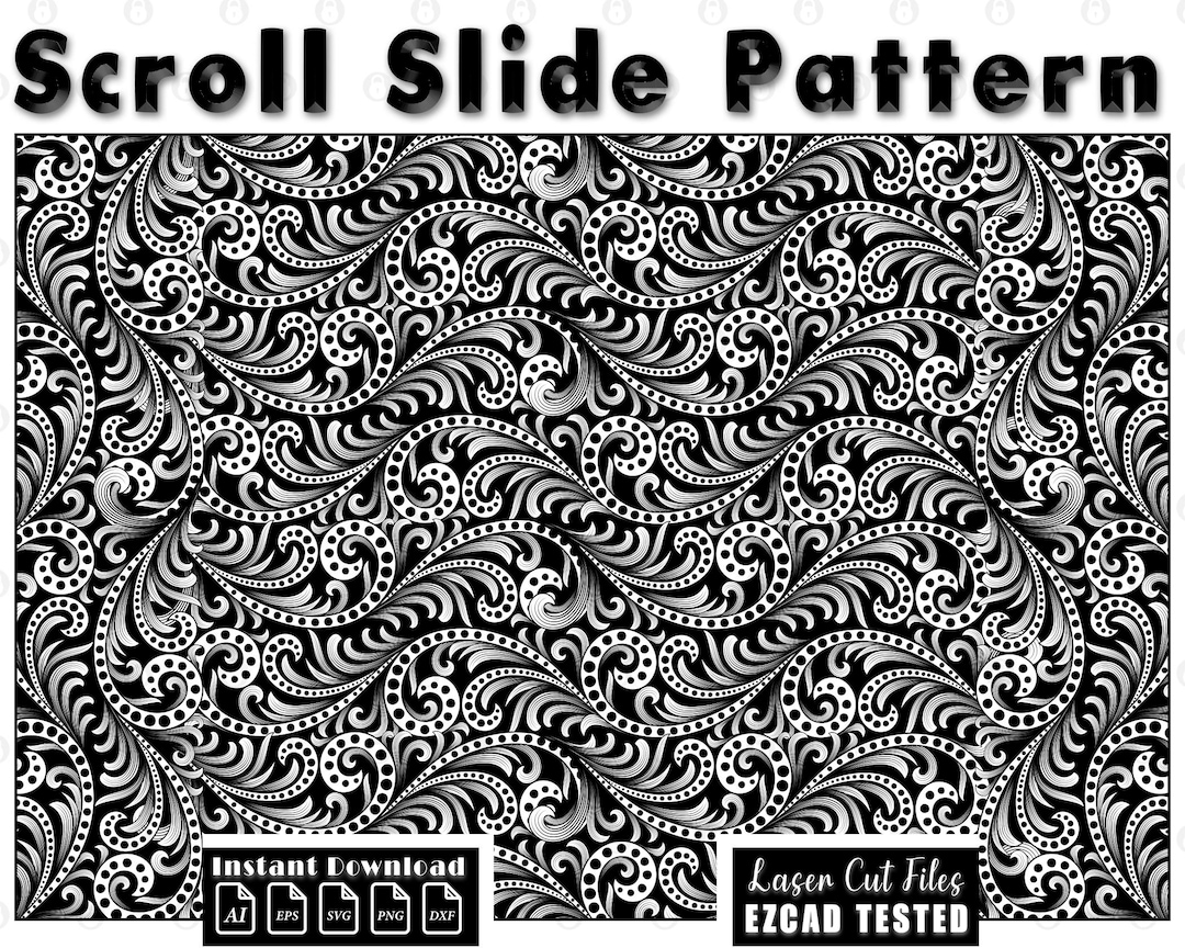 Custom Scrollwork Pattern Laser Engraving Files SVG DXF Ai Eps Png ...