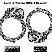 Smith and Wesson Handcuffs M100, Handcuffs Scroll Design, Handcuff ...
