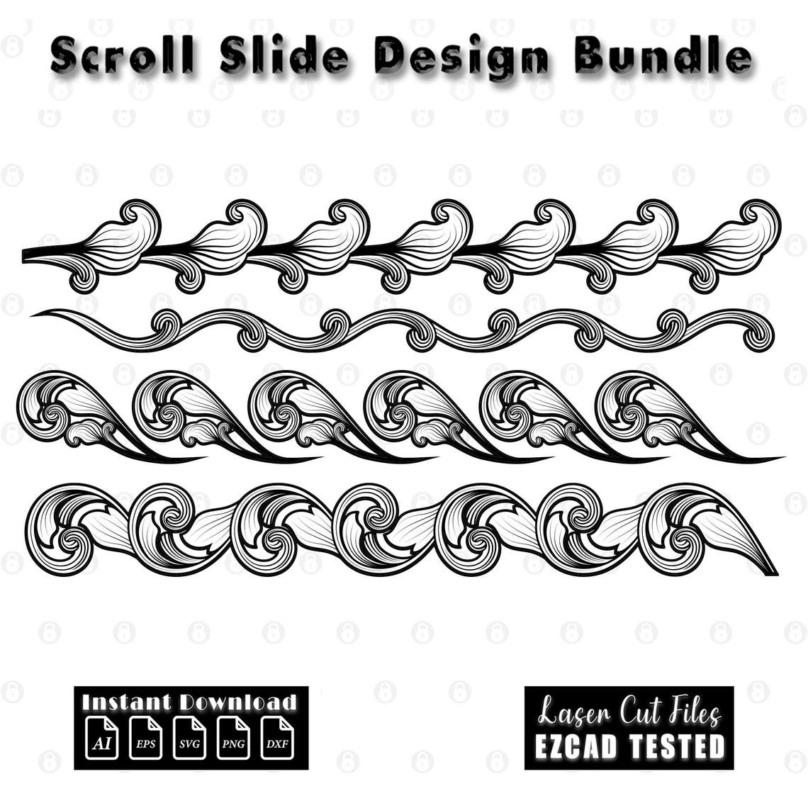 Scroll Bundle | Custom Scroll Slide Laser Engraving Design, Scroll ...