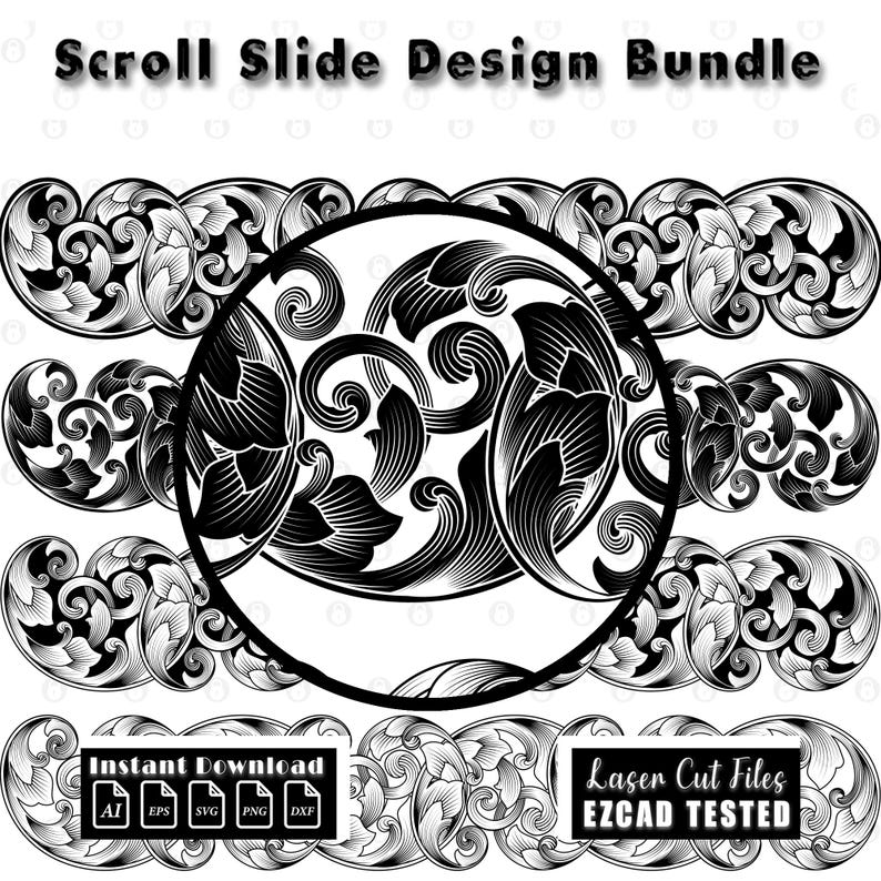 Scroll Bundle | Custom Scroll Slide Laser Engraving Design, Scroll ...