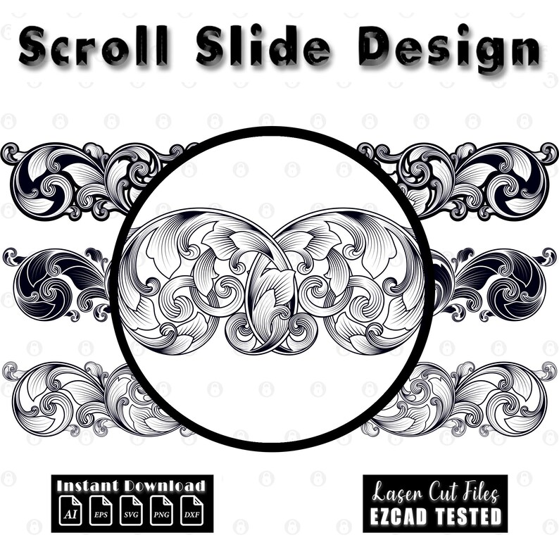 Filigree Scroll Laser Engraving Design Bundle (digital Download) - Etsy