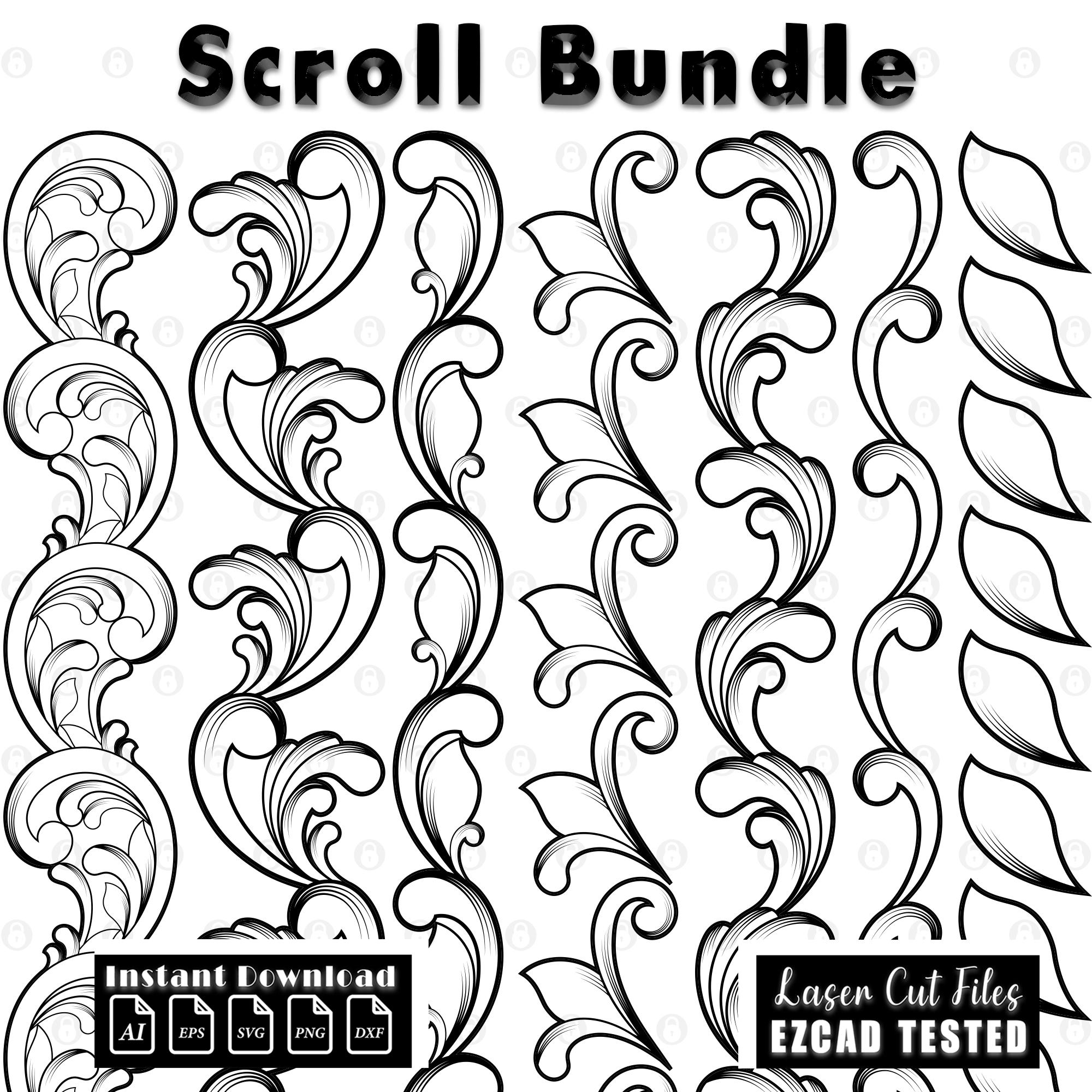 Custom Scroll Slide Bundle, Scrollwork Laser Engraving Files, Ezcad ...