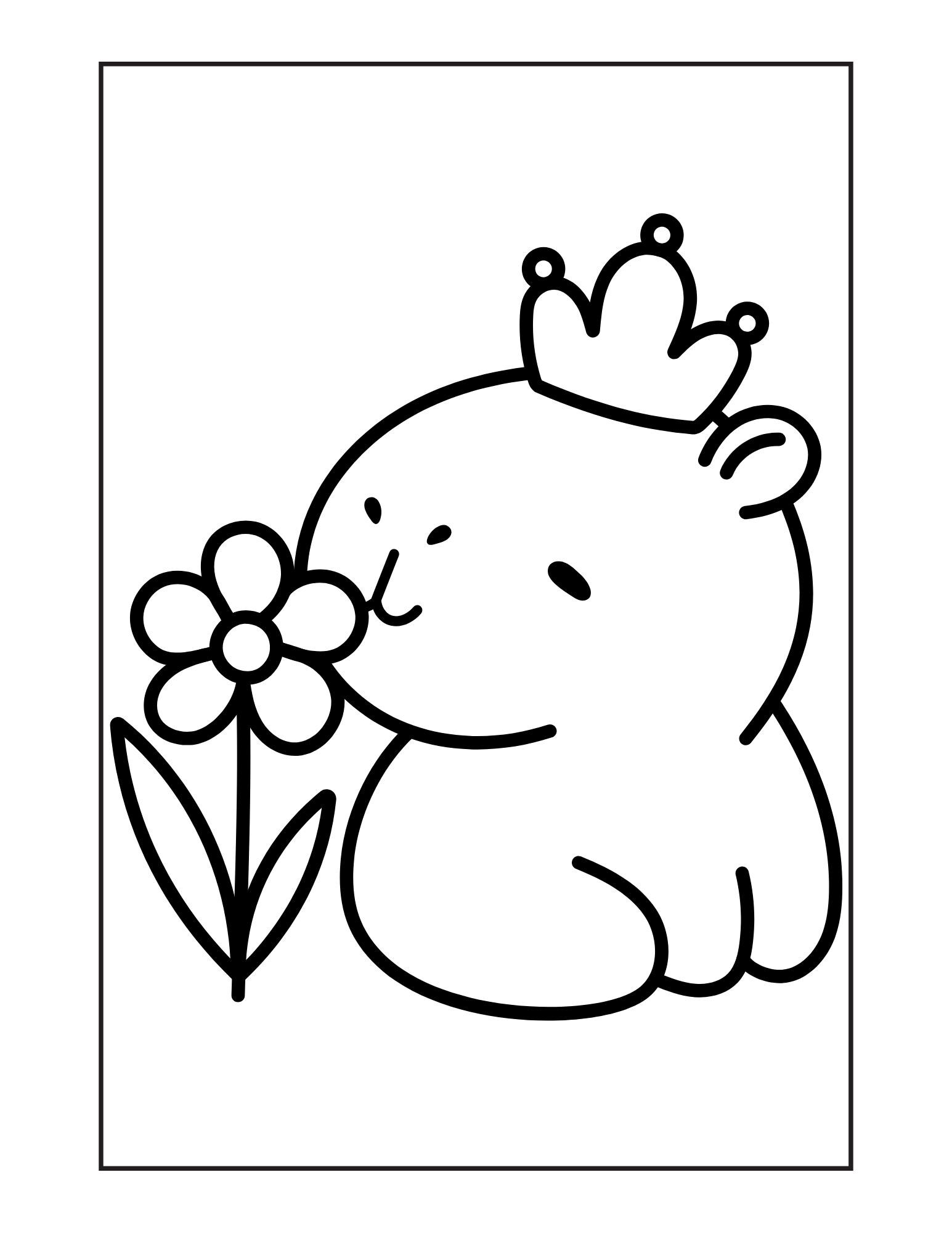 Pink Capybara Coloring Book – Digital Download for Kids | Fun Tracing ...