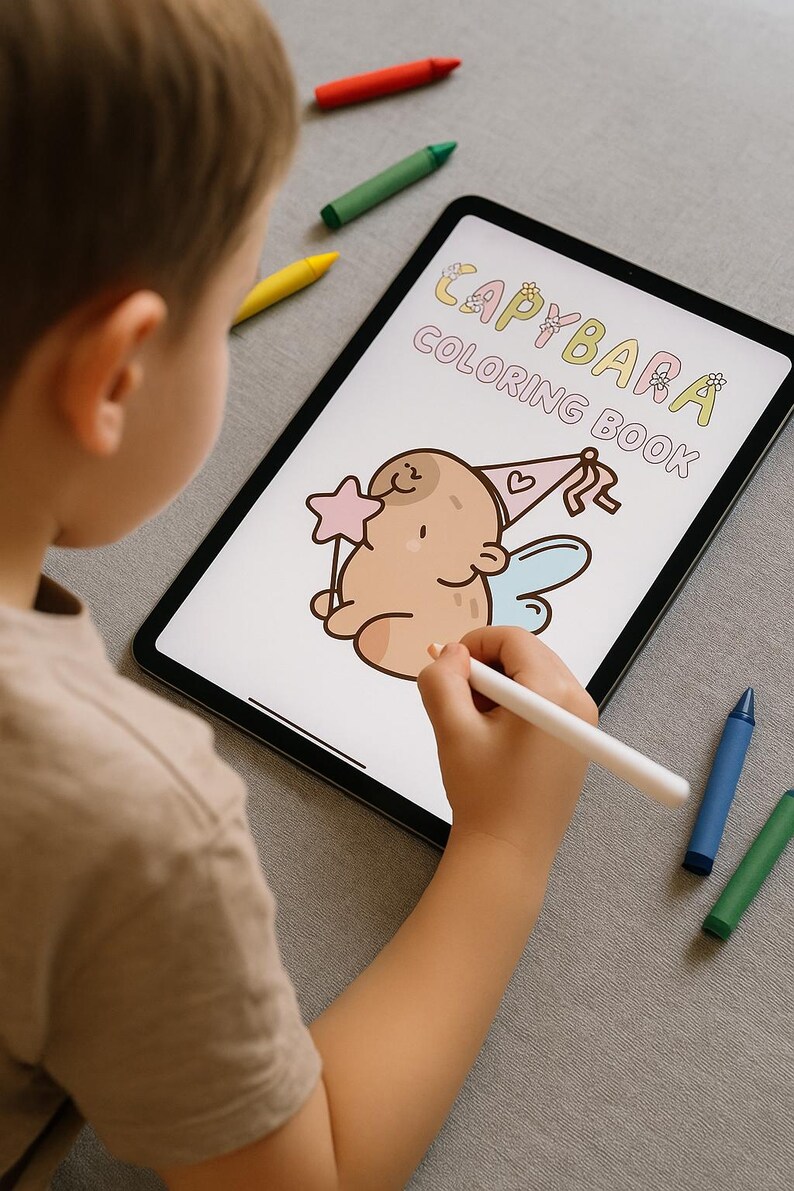 Pink Capybara Coloring Book – Digital Download for Kids | Fun Tracing ...