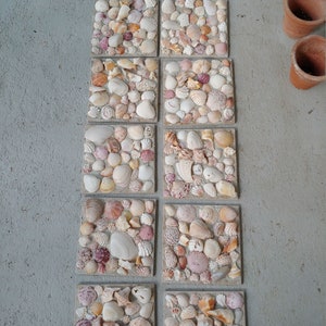 Coastal Decor, Shell Tiles, Fireplace Tiles, Sea Shells, Decorative ...