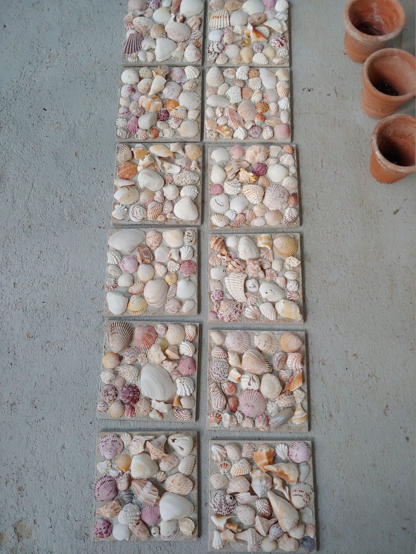 Coastal Decor Shell Tiles Fireplace Tiles Sea Shells | Etsy