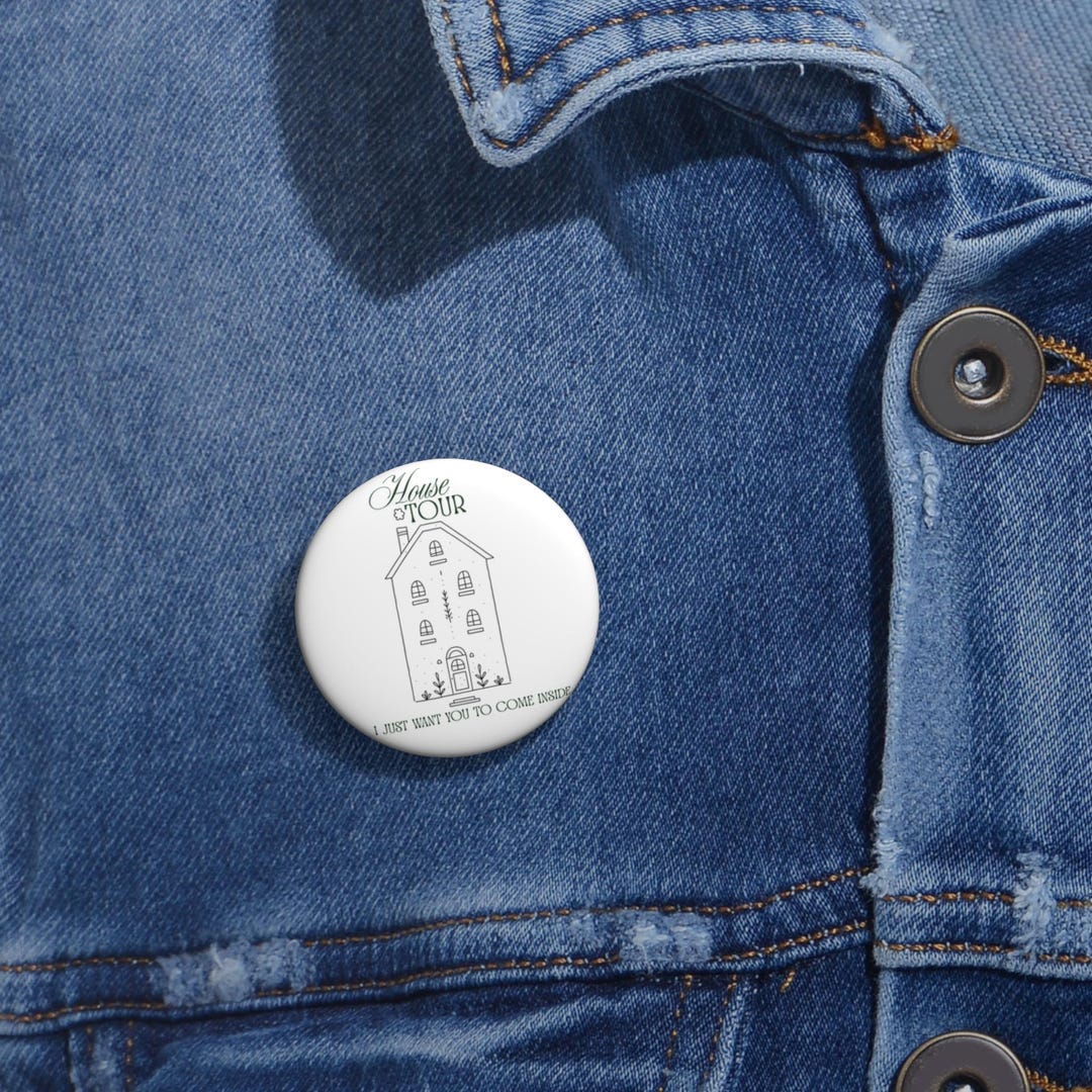 Custom Pin Buttons: Fun House Tour Badge, Unique Gifts for Tours ...