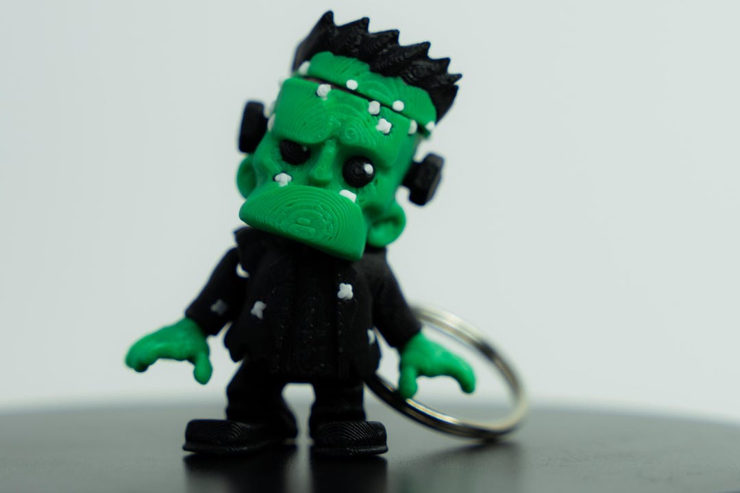 Articulated Frankenstein Keychain: Poseable 3D Printed Halloween Toy - Etsy