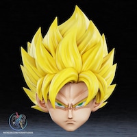SSJ (super Saiyan) Trunks Hair Wig Pepakura Template - Etsy