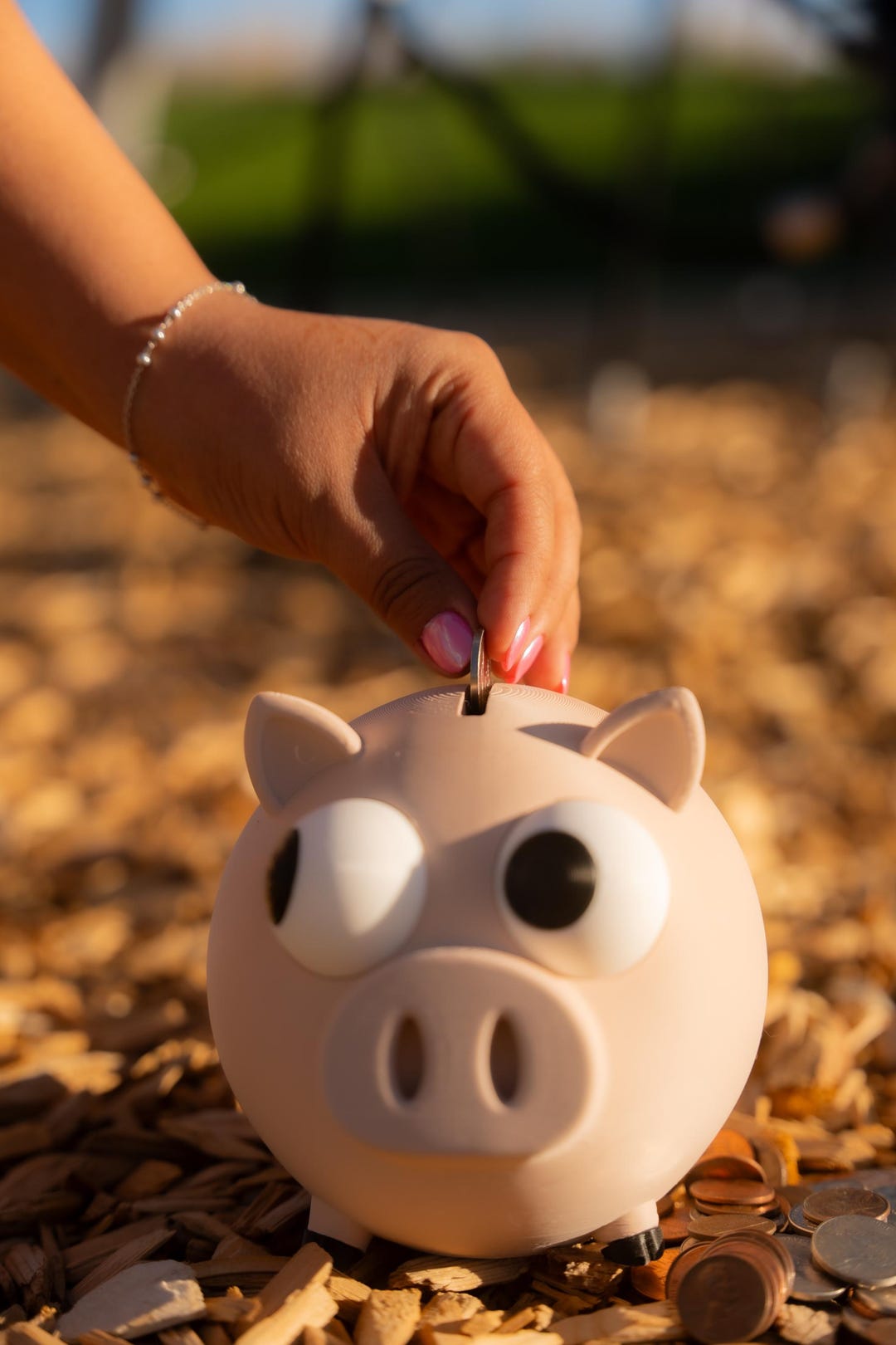 3D Printed Piggy Bank – Oinkcome Savings Jar, Personalized Gift - Etsy