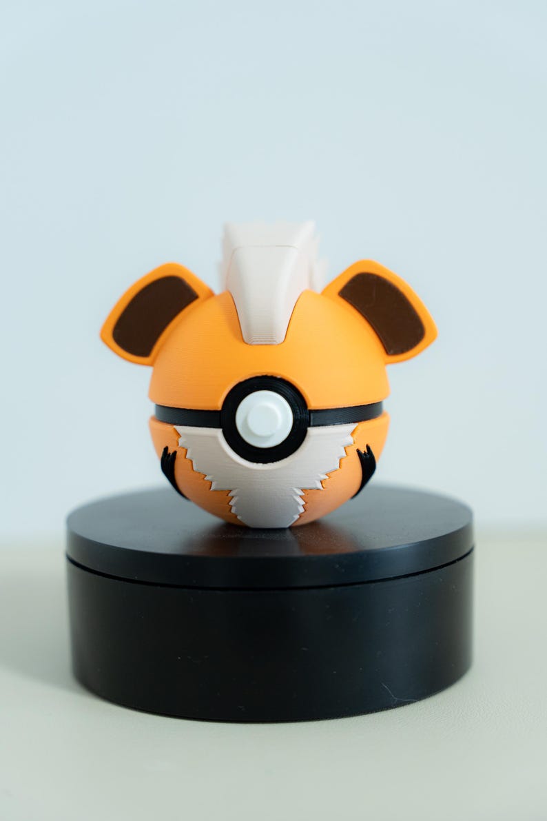 Growlithe Ball | 3D Printed Pokemon Ball | Anime Collectible Gift ...