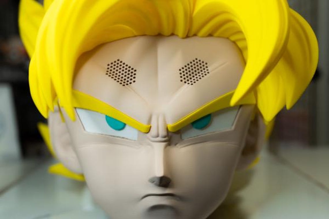 3D Printed Goku Helmet: Magnetic Assembly Dragon Ball Z Cosplay Prop - Etsy