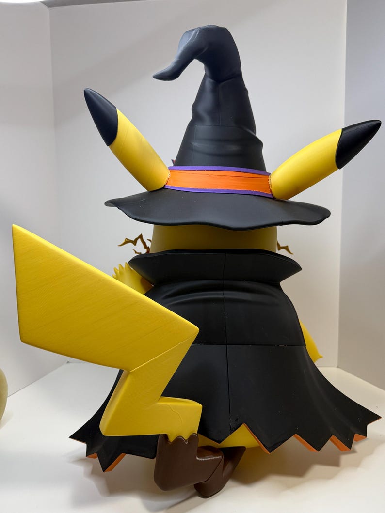 Wizard Pikachu 3D Print – Life-size Pokémon Inspired Statue – 20.5 ...