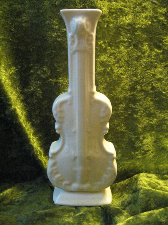 Vintage Lovely Ivory Violin Wall Hanging Vase//Hole for | Etsy