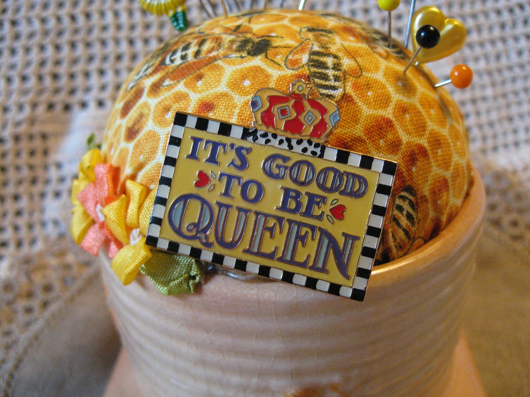 Bee Hive Pin Cushion/ Bumble Bee Pincushion / Decorative Pins/ Vintage Bee Hive Jam Jar - Etsy