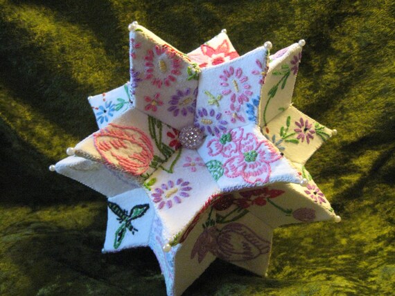 Moravian Star Ornament//20 Point Paper Pieced Star//vintage - Etsy