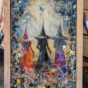 Crushed Glass DIY Make It Yourself Art Kit Panel Witchy Trio - Etsy