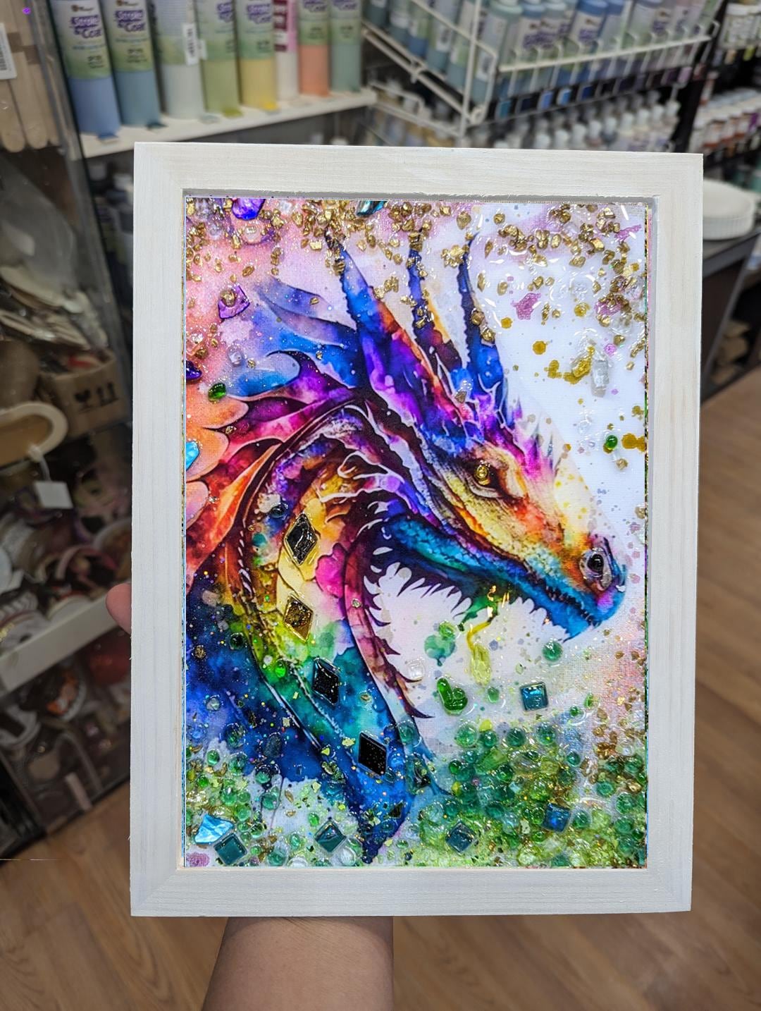 Crushed Glass DIY Make It Yourself Art Kit Panel Rainbow Dragon - Etsy