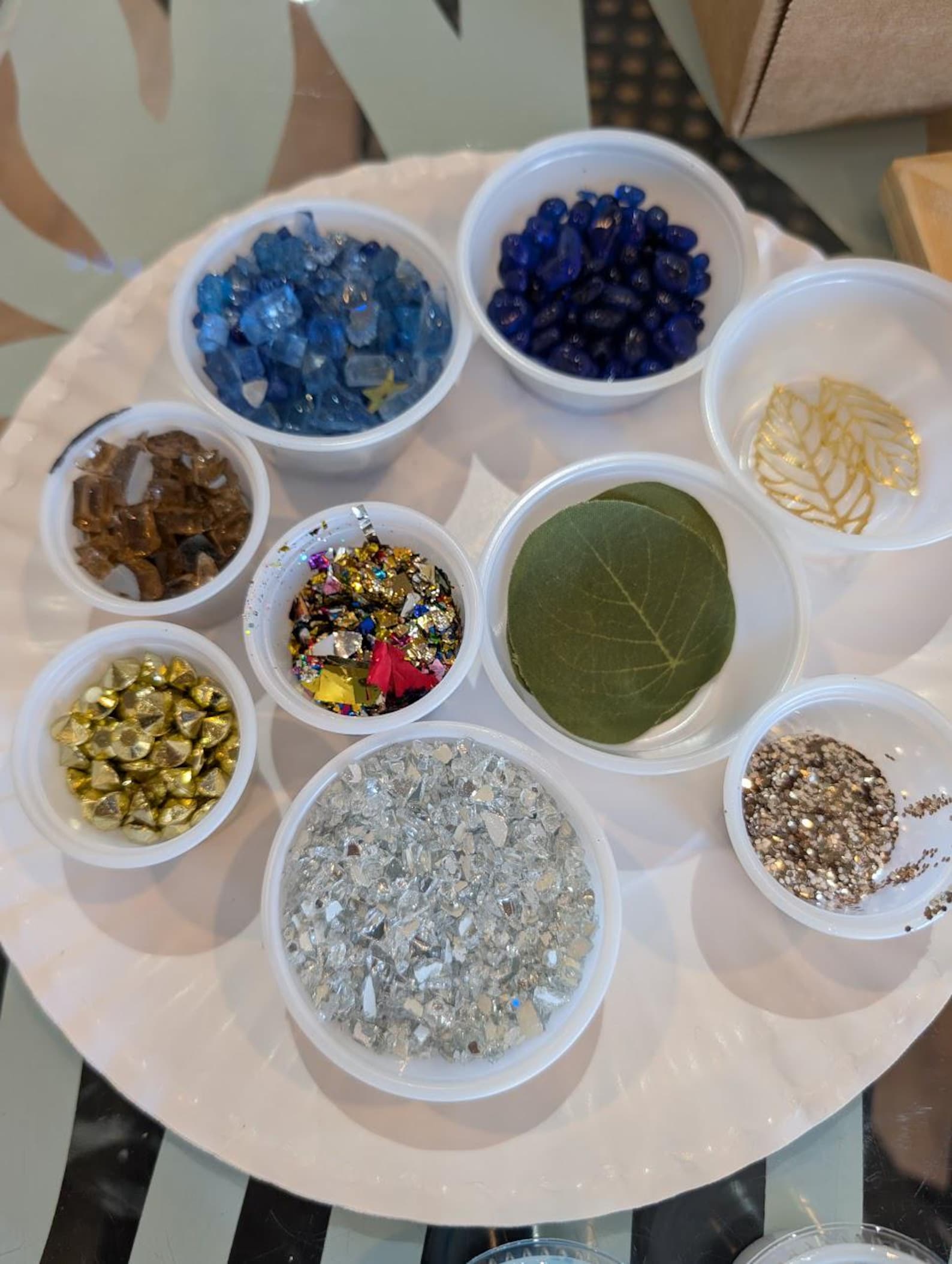 Crushed Glass DIY Make It Yourself Art Kit Panel Fall Blue Floral ...