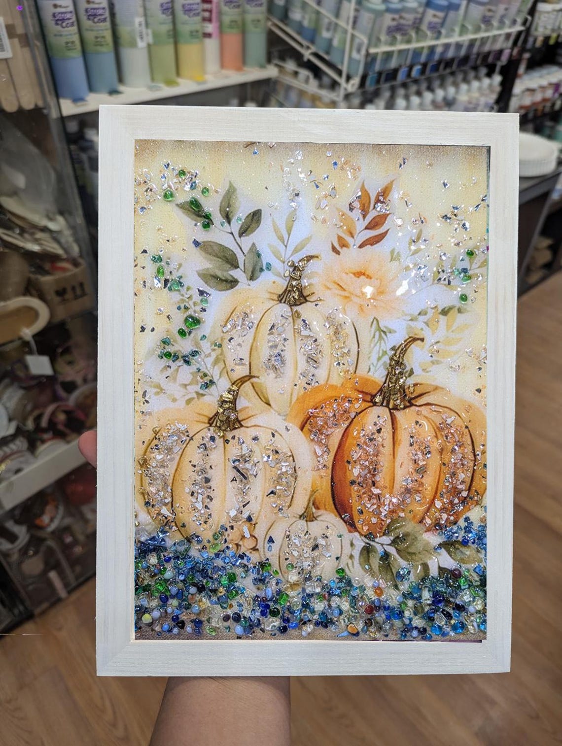 Crushed Glass DIY Make It Yourself Art Kit Panel Fall Pumpkin Trio - Etsy