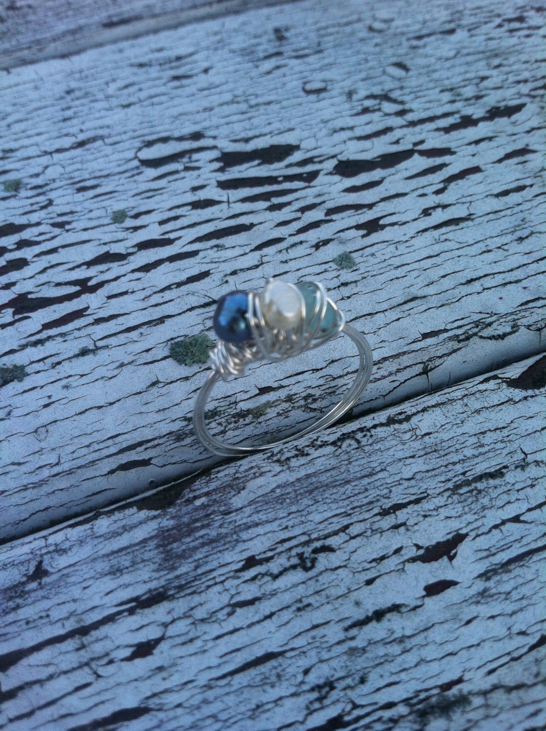 Aquamarine and Freshwater Pearl Mermaid Ring - Aquamarine and ...