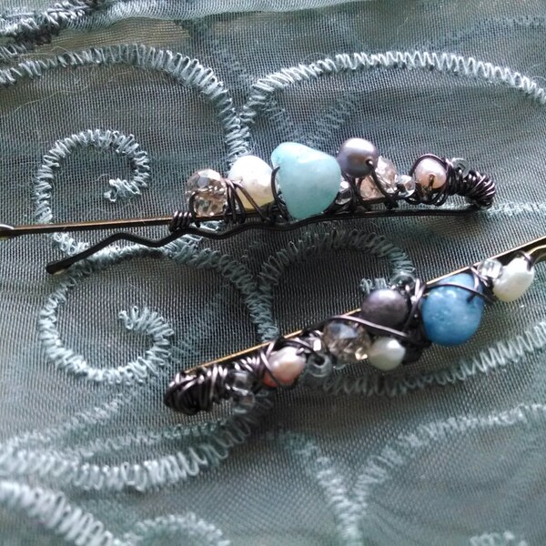 Beaded Hair Pins - Etsy