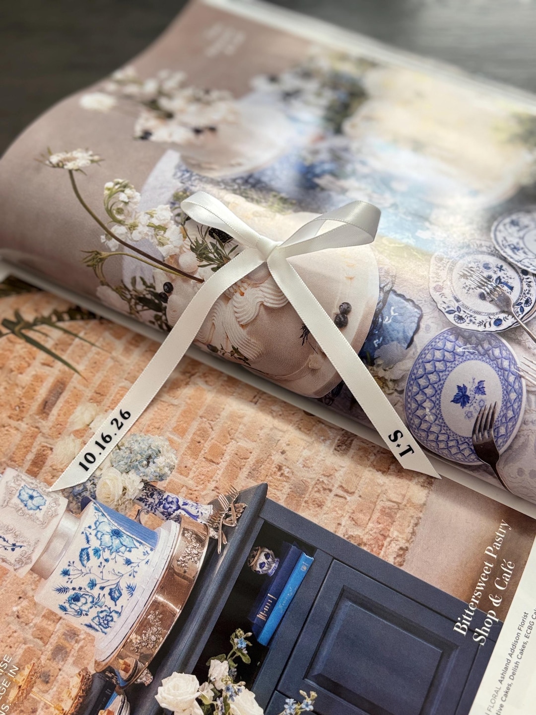 Personalized Wedding Date With Initials | Ribbon for Accents and Favors ...