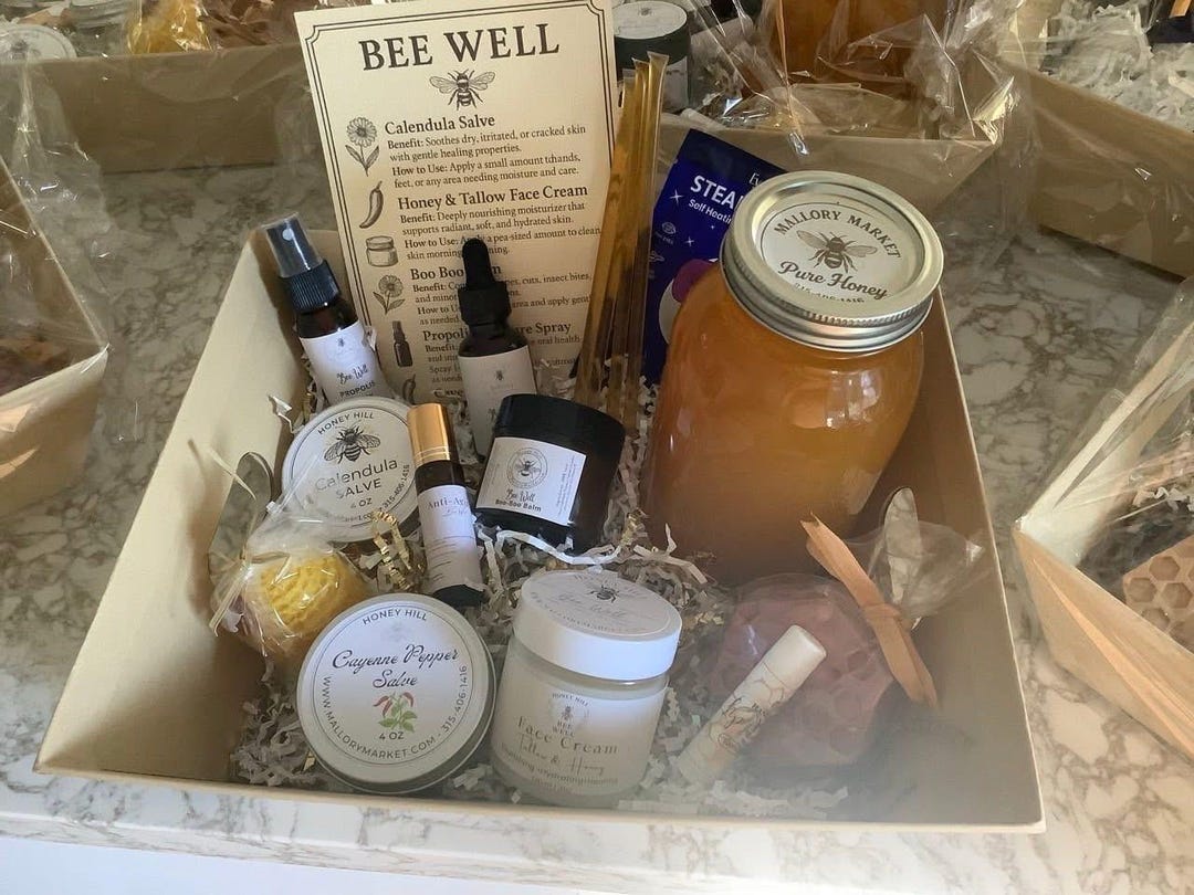 Bee Well Herbal Gift Set – Natural Honey & Herb Wellness Kit, Handmade ...