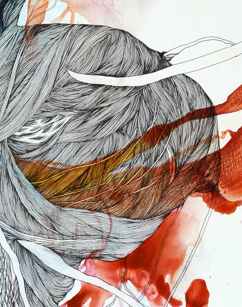 Haematic Susurrus ORIGINAL ART / mixed media painting / | Etsy