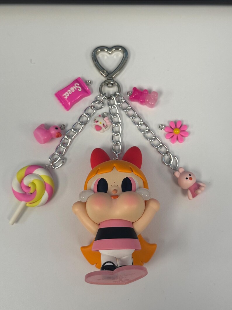 Authentic Popmart Crybaby Powerpuff Girl Custom Keychain - Etsy